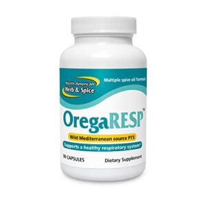 north american herb & spice oregaresp - 90 veggie capsules - immune & respiratory health - cumin, sage, oregano oil - safe for children & pets, non-gmo - 90 total servings