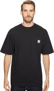 carhartt men's loose fit heavyweight short-sleeve pocket t-shirt, black