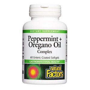 Natural Factors, Peppermint & Oregano Oil Complex, Digestive Aid for Gastrointestinal Health, 60 softgels