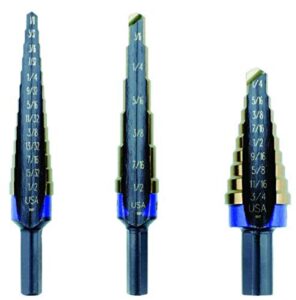 irwin step drill bit set, 3-piece (10502cb)