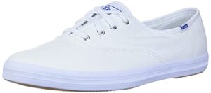 keds women's champion original canvas lace-up sneaker, white, 8.5 xw us