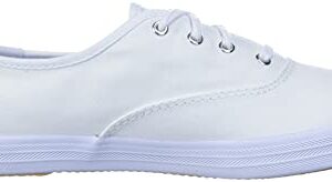 Keds Women's Champion Original Canvas Lace-Up Sneaker, White, 8.5 XW US