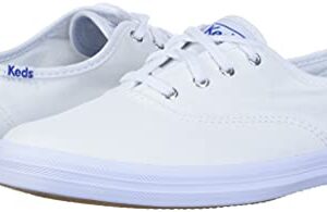 Keds Women's Champion Original Canvas Lace-Up Sneaker, White, 8.5 XW US