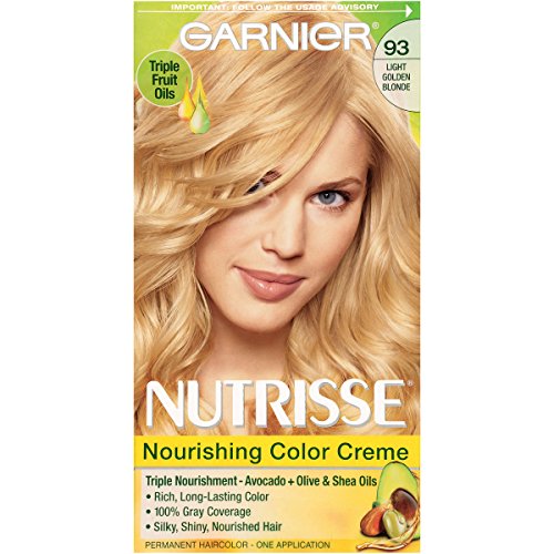 Garnier Nutrisse Nourishing Hair Color Creme, 93 Light Golden Blonde (Honey Butter) (Packaging May Vary)