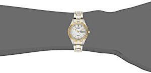 Citizen Women's Eco-Drive Dress Classic Watch in Two-tone Stainless Steel, White Dial (Model: EW3144-51A)