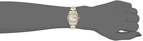 Citizen Women's Eco-Drive Dress Classic Watch in Two-tone Stainless Steel, White Dial (Model: EW3144-51A)