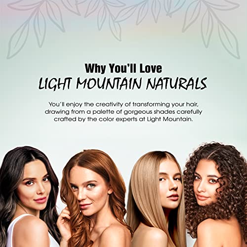 Light Mountain Henna Hair Color & Conditioner, Black - Organic Henna Leaf Powder, Pure Botanical Semi-Permanent Hair Color with Conditioning Benefits, 4 Oz (Pack of 3)