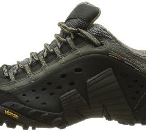 Merrell mens Merrell Mens Intercept Breathable Walking Shoes J73703 Black Smooth Black Leather UK Size 10 (EU 44.5, US 10.5)