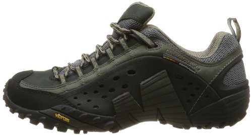 Merrell mens Merrell Mens Intercept Breathable Walking Shoes J73703 Black Smooth Black Leather UK Size 10 (EU 44.5, US 10.5)