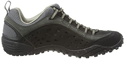 Merrell mens Merrell Mens Intercept Breathable Walking Shoes J73703 Black Smooth Black Leather UK Size 10 (EU 44.5, US 10.5)