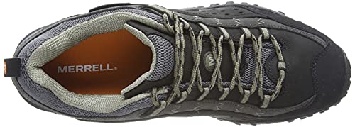 Merrell mens Merrell Mens Intercept Breathable Walking Shoes J73703 Black Smooth Black Leather UK Size 10 (EU 44.5, US 10.5)