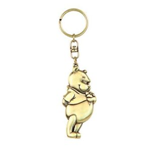 disney pooh brass pewter key ring multicolor, 1"