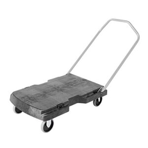 Rubbermaid Commercial Products Convertible Folding Utility Dolly/Cart/Platform Truck with wheels, FG440100BLA, 500 lbs Capacity, Black