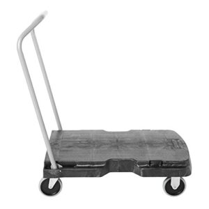 Rubbermaid Commercial Products Convertible Folding Utility Dolly/Cart/Platform Truck with wheels, FG440100BLA, 500 lbs Capacity, Black