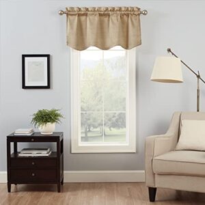 eclipse modern valance rod pocket window curtain for kitchen or bathroom 42" x 21"