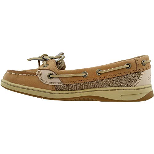 Sperry Womens Angelfish Boat Shoe, Linen/Oat, 10