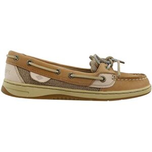 Sperry Womens Angelfish Boat Shoe, Linen/Oat, 10