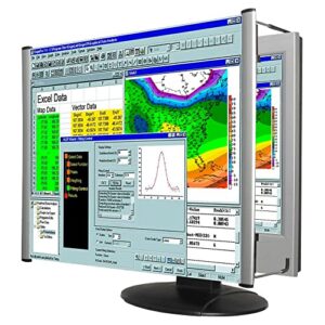 kantek maxview desktop lcd screen magnifier, fits 17" 5:4 aspect ratio (not widescreen) not for use with laptops, magnifying computer monitor filter, lightweight optical grade fresnel lens