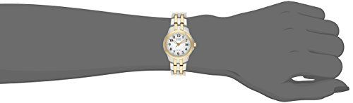 Citizen Women's Eco-Drive Dress Classic Watch in Two-tone Stainless Steel, White Dial (Model: EW1544-53A)