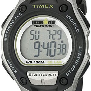 Timex Men's T5K412 Ironman Classic 30 Oversized Black/Silver-Tone Resin Strap Watch