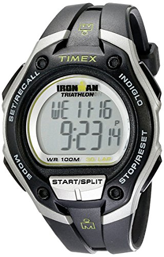 Timex Men's T5K412 Ironman Classic 30 Oversized Black/Silver-Tone Resin Strap Watch