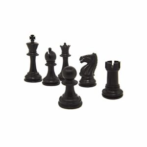 WE Games Best Value Tournament Chess Set w/ a Green Roll Up Vinyl Board, Plastic Pieces & Bag