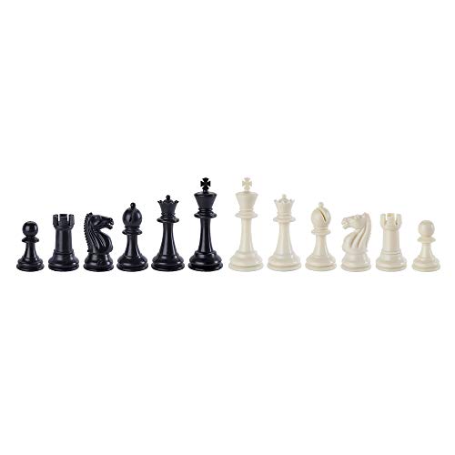 WE Games Best Value Tournament Chess Set w/ a Green Roll Up Vinyl Board, Plastic Pieces & Bag