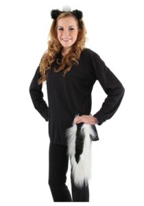 skunk ears & tail set standard black