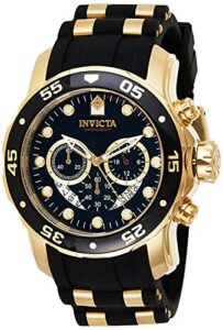 invicta men's 6981 pro diver collection chronograph black dial black dress watch