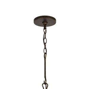 Crystorama Solaris 6 Light Bronze Sphere Chandelier - Ceiling Light Fixture - Chandeliers for Hallway, Living Room, Foyer, Farmhouse - Indoor Modern Chandelier and Flush Mount Light Fixture