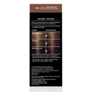 John Frieda Precision Foam Color, Light Natural Brown 6N, Full-coverage Hair Color Kit, with Thick Foam for Deep Color Saturation