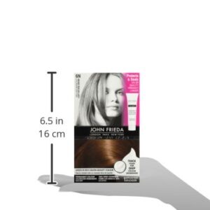 John Frieda Precision Foam Color, Light Natural Brown 6N, Full-coverage Hair Color Kit, with Thick Foam for Deep Color Saturation