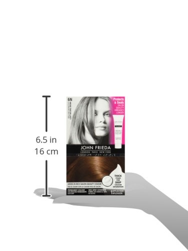 John Frieda Precision Foam Color, Light Natural Brown 6N, Full-coverage Hair Color Kit, with Thick Foam for Deep Color Saturation