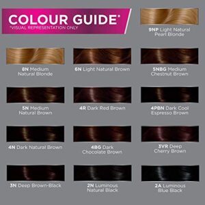 John Frieda Precision Foam Color, Light Natural Brown 6N, Full-coverage Hair Color Kit, with Thick Foam for Deep Color Saturation