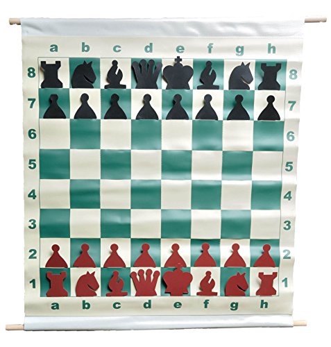 The House of Staunton 28" Slotted-Style Vinyl Demo Chess Set with Deluxe Carrying Bag