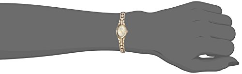 Armitron Women's 75/3313CHGP Oval Faceted Wall-to-Wall Genuine Crystal Gold-Tone Bracelet Watch