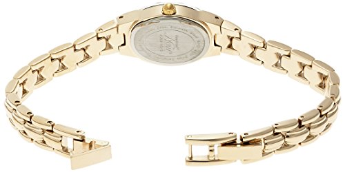 Armitron Women's 75/3313CHGP Oval Faceted Wall-to-Wall Genuine Crystal Gold-Tone Bracelet Watch