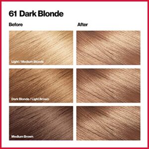 Revlon Permanent Hair Color, Permanent Hair Dye, Colorsilk with 100% Gray Coverage, Ammonia-Free, Keratin and Amino Acids, 61 Dark Blonde, 4.4 Oz (Pack of 1)