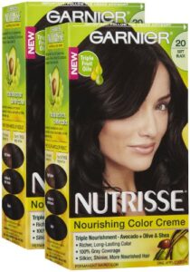 garnier nutrisse nourishing color creme soft black 20 (black tea)