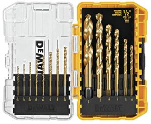 dewalt dw1341 14-piece titanium nitride speed tip drill bit set