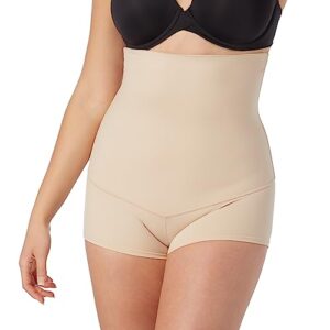 maidenform women's minimizing hi-waist fajas shapewear fl2107, latte lift, medium