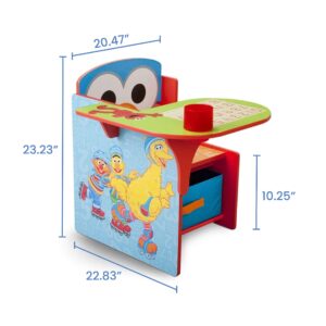 delta children chair desk with storage bin, sesame street