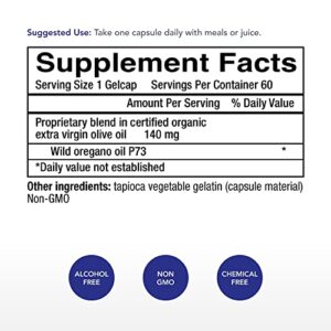 Physician's Strength Wild Oil of Oregano - 60 Gelcaps - Non-GMO - 60 Servings