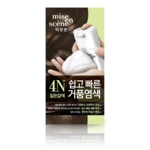 [mise en scene]easy&speedy foam hair color, 4n dark brown