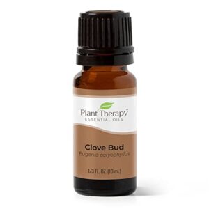 plant therapy clove bud essential oil 100% pure, undiluted, natural aromatherapy, therapeutic grade 10 ml (1/3 oz)