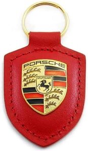 porsche crest keyring - red