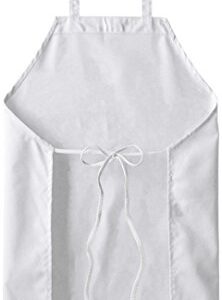 Chef Designs Men's Standard Bib Apron, One Size Fits All, White