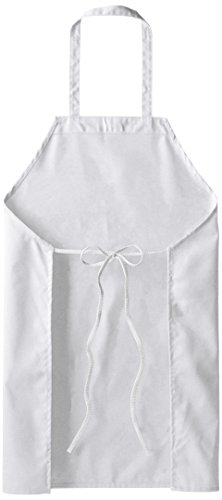 Chef Designs Men's Standard Bib Apron, One Size Fits All, White