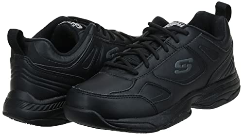 Skechers for Work Women's Dighton Bricelyn Wide Work Shoe, Black, 7.5 W US