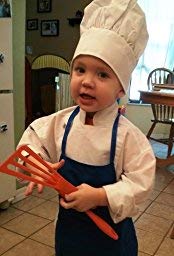 CHEFSKIN Baby Toddler White Chef Hat Adjustable Fits Babies 12-36 Mos